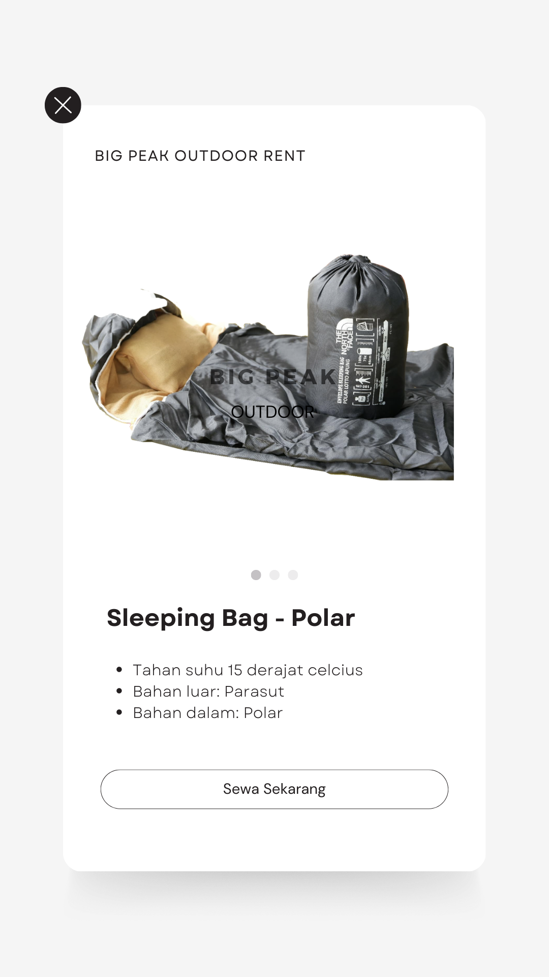 BIG PEAK OUTDOOR – Sewa Alat Gunung, Alat Camping dan Perlengkapan ...